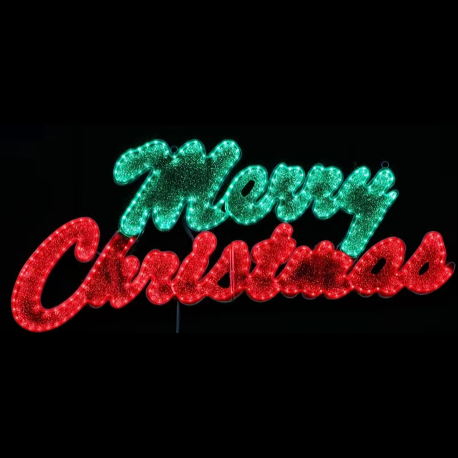 48" Merry Christmas Sign LED Lighted Display - kriskringlelighting